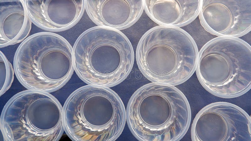 Clear Plastic Pudding or Cake Cups Stock Image - Image of delicious ...