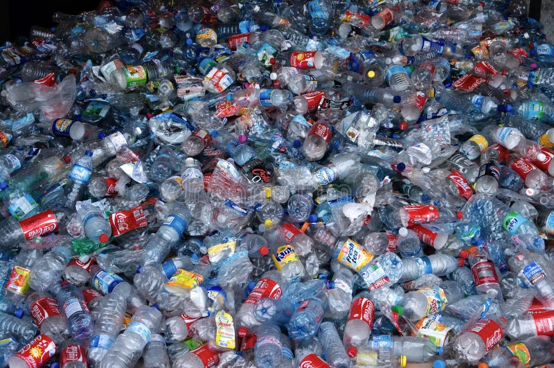 Clear plastic recycling editorial stock image. Image of clear - 10764989