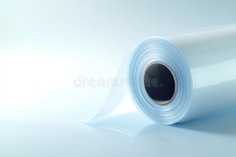 A Clear Plastic Roll Sitting on a Flat Surface, Suitable for Office or ...