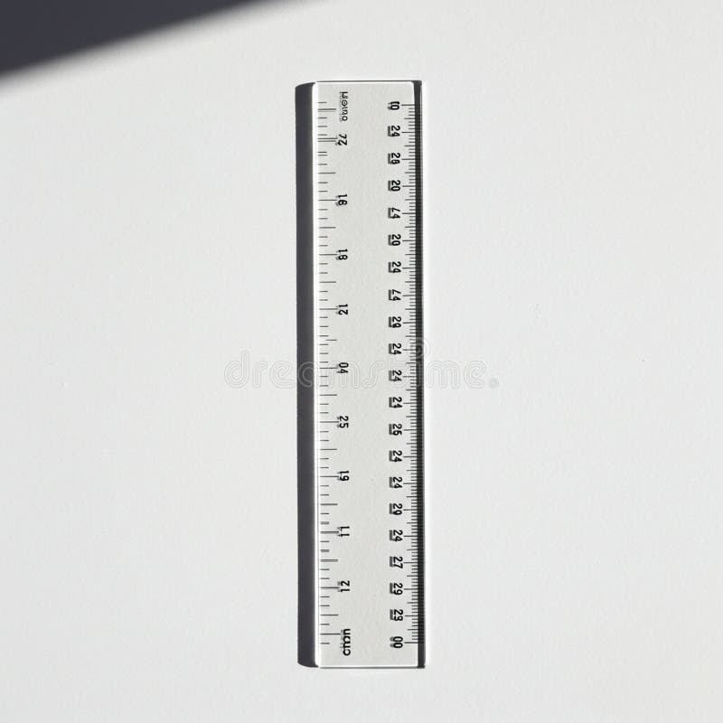 A Clear Plastic Ruler Featuring Centimeter Measurements is Placed ...