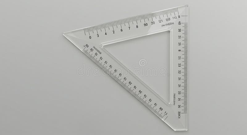 Clear Plastic Set Square: Precise Markings, Minimalist Design Stock ...