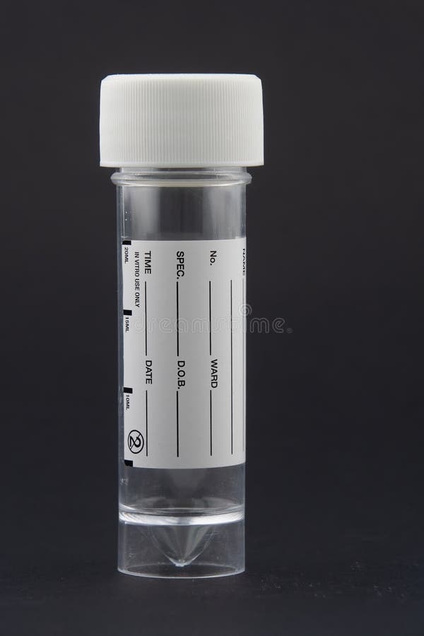 Clear Plastic Specimen Container Stock Photo - Image of doctor ...