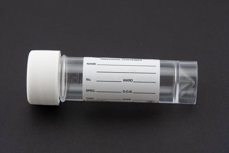 Clear Plastic Specimen Container Stock Photo - Image of doctor ...
