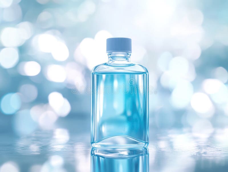 A Clear Plastic Water Bottle Sits on a Flat Surface, Ready for Use ...