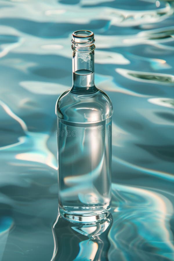 Clear Plastic Water Bottle Sits Table Flat Surface Stock Photos - Free ...