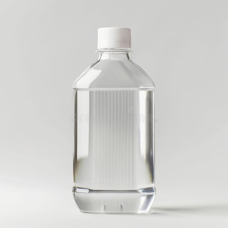 Clear Plastic Water Bottle on White Background Stock Image - Image of ...