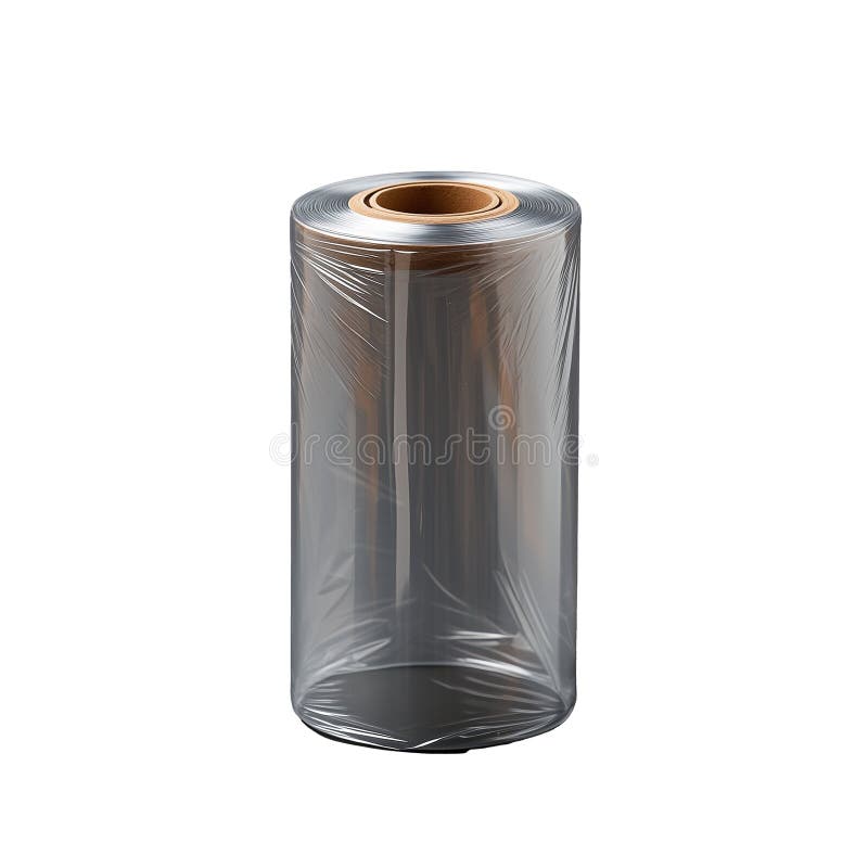 Clear Plastic Wrap Roll Transparent Background Food Storage Stock ...