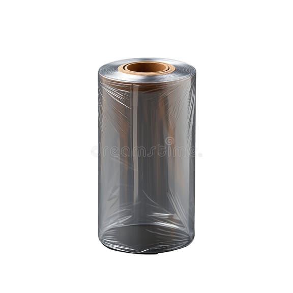Clear Plastic Wrap Roll on Transparent Background for Food Storage ...