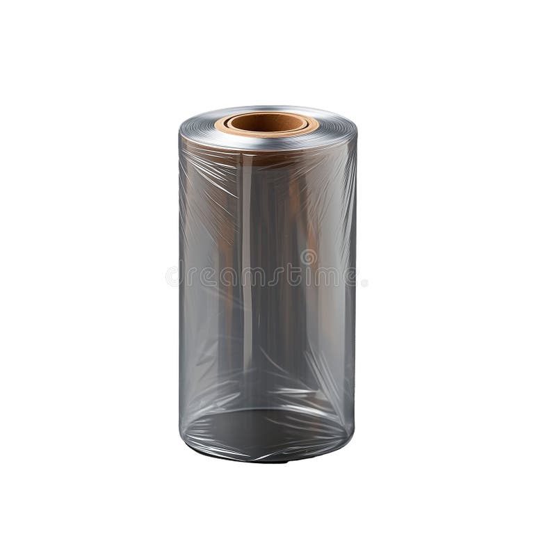 Clear Plastic Wrap Roll on Transparent Background for Food Storage ...