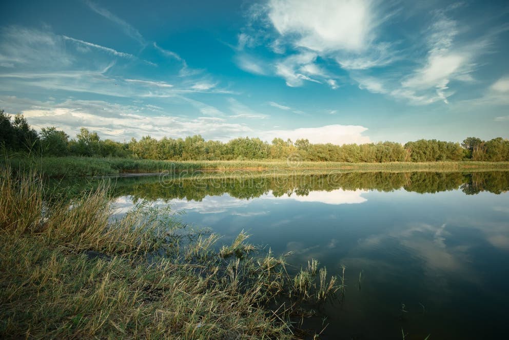 Clear Pond with the Sky Reflection in the Water Stock Image - Image of landscape, natural: 260126627