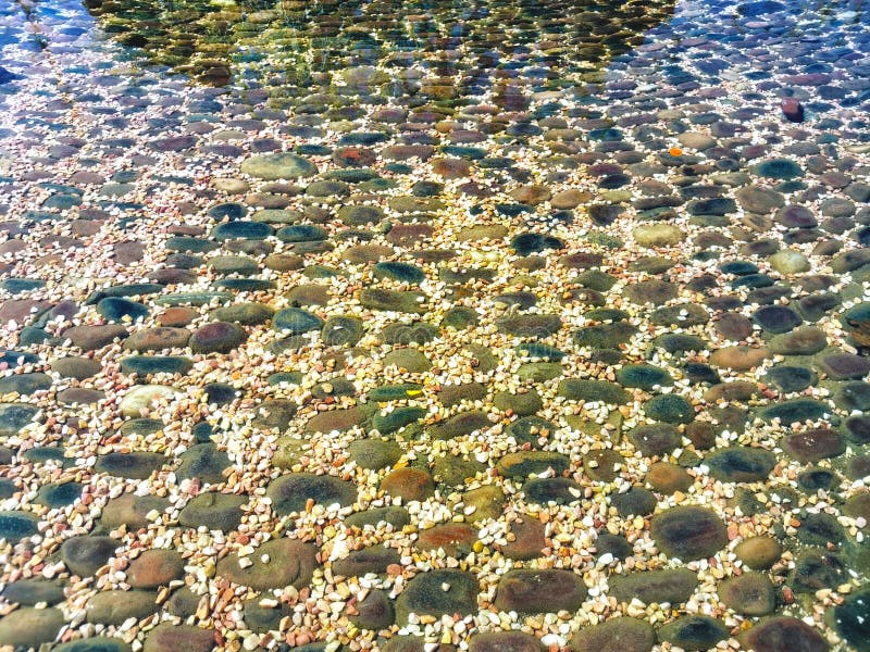 Stones and Reflections in Water Stock Image - Image of landscape ...