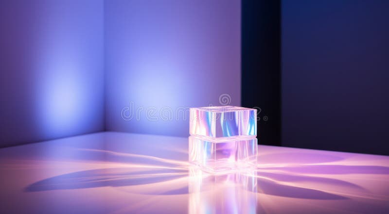 Prism Cube in Vibrant Light Stock Photo - Image of composition, light ...