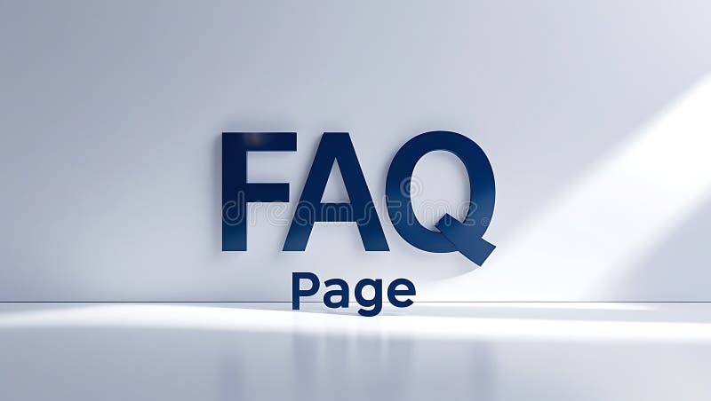 Clear and Professional, Features the Bold Text FAQ Page Stock ...
