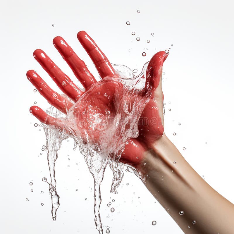 Spotless Hand Cleaning on a Crisp White Background for a Fresh Start ...