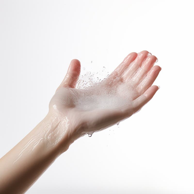 Spotless Hand Cleaning on a Crisp White Background for a Fresh Start ...