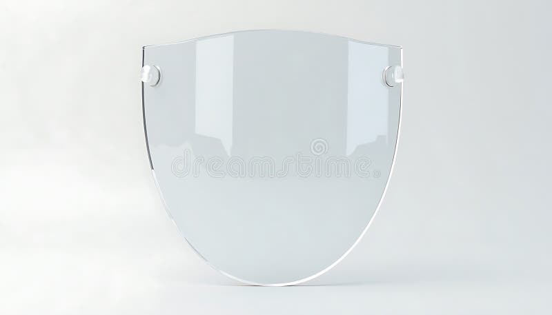 Clear Protective Face Shield on White Background Studio Shot Stock ...