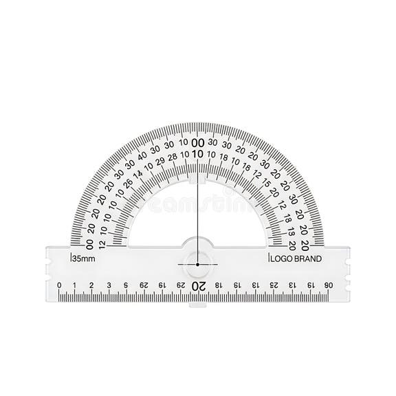Clear Protractor for Angle Measurement and Ruler with Metric Scale ...
