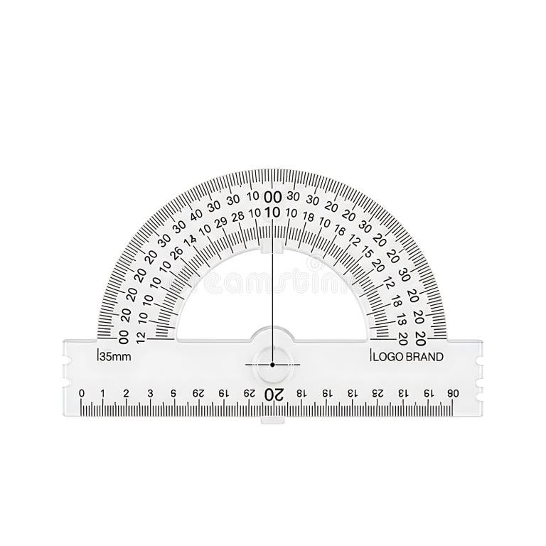 Clear Protractor for Angle Measurement and Ruler with Metric Scale ...