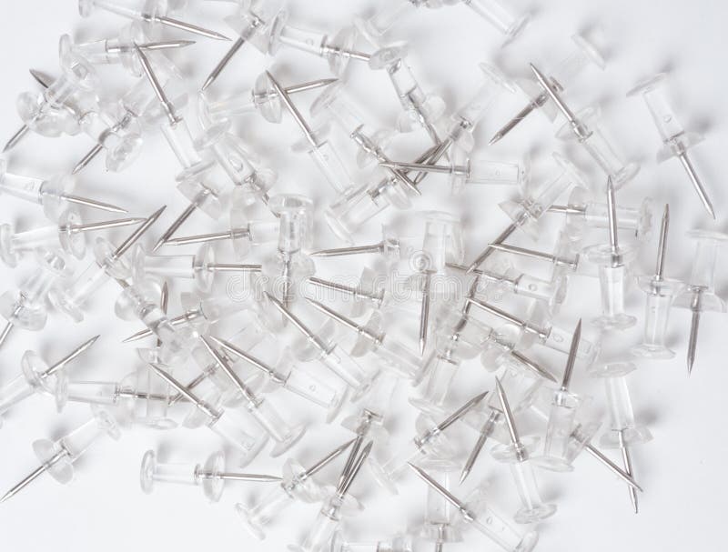 Clear Push Pins stock photo. Image of plastic, clear - 38414722