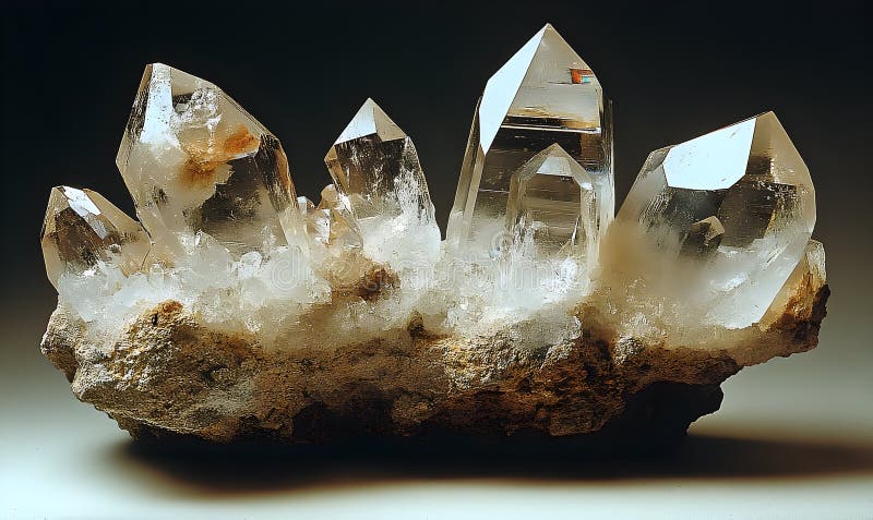 Stunning Quartz Cluster stock illustration. Illustration of gemstone ...