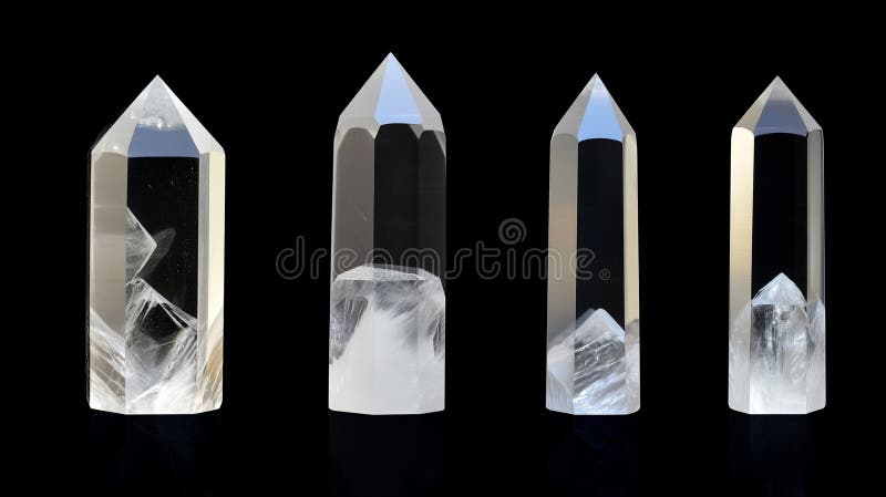 Clear Quartz Crystal Tower with Natural Inclusions Reflecting Light for ...