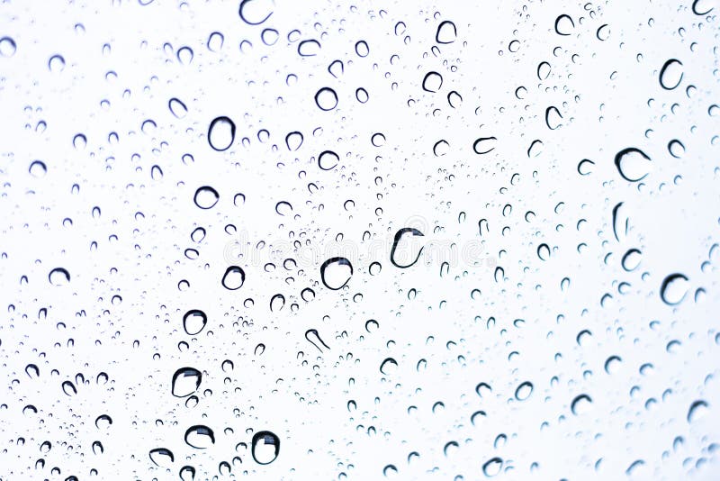 Clear Rain Drops on the Windshield Stock Image - Image of road, glass ...