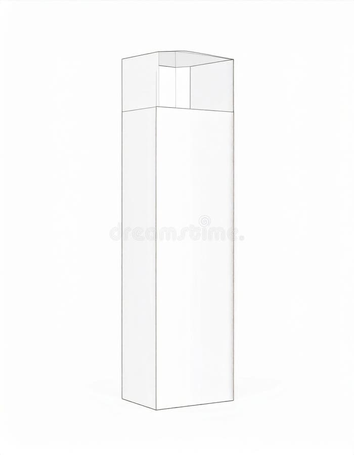Clear Rectangular Product Packaging Mockup Stock Illustration ...
