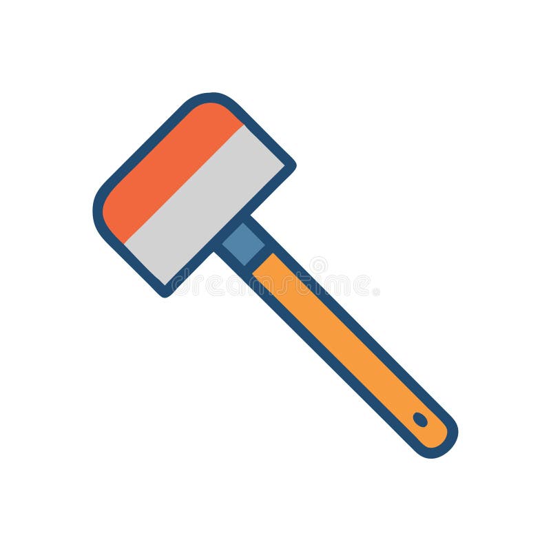Icon of Rubber Mallet for Gentle Work Stock Vector - Illustration of ...