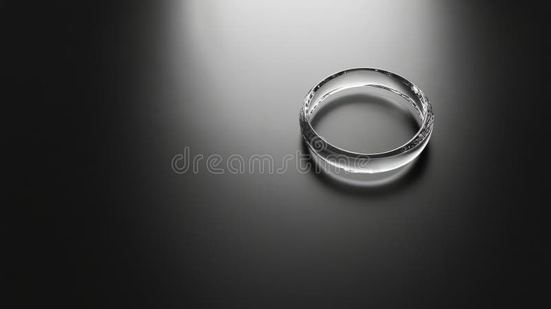 A Clear Ring is on a Black Background Stock Illustration - Illustration ...