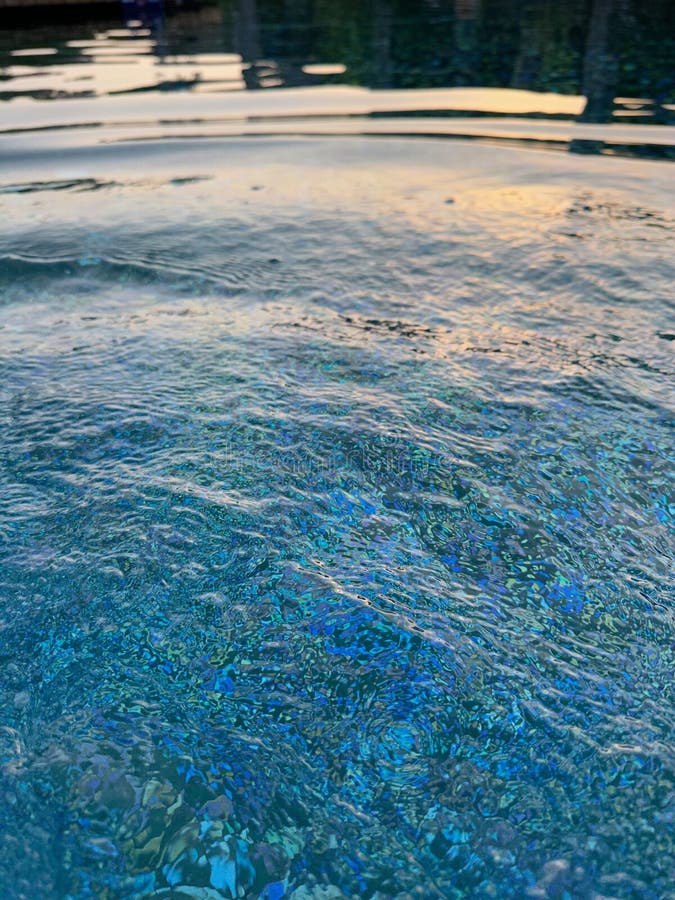 Clear Rippled Water in Outdoor Swimming Pool Stock Photo - Image of ...