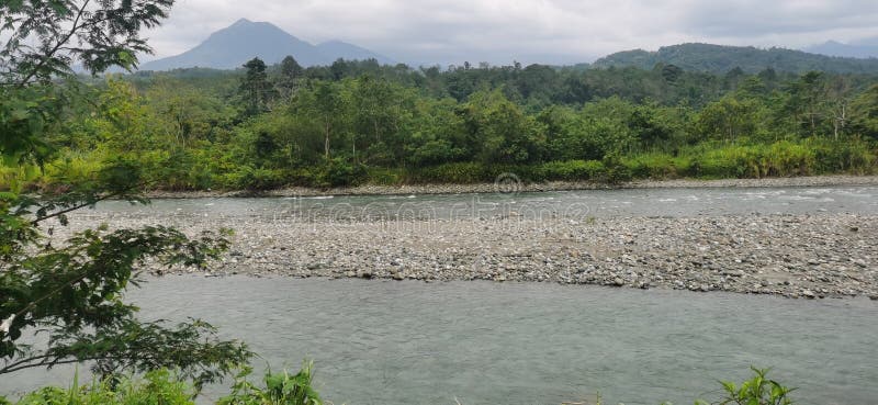 Clear River Flow with Many Stone that Make the Water Cooler Stock Photo ...