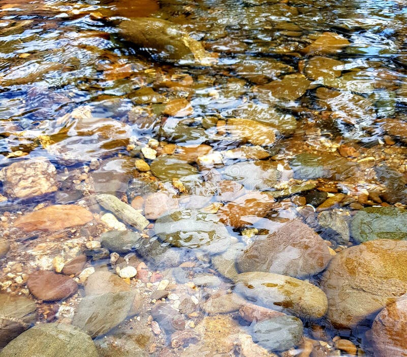 Clear River Water Flowing Over Rocks Stock Image - Image of soil ...