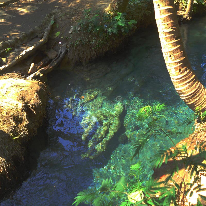 Clear River Water Located in Magelang is Captured from Above Stock ...