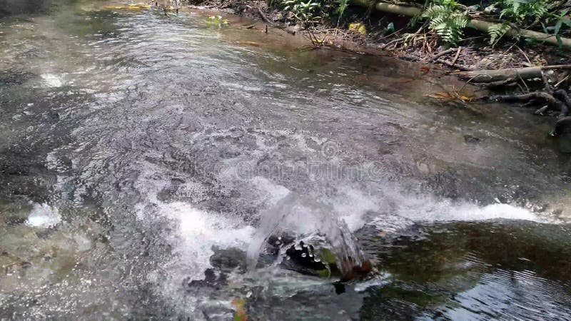 A Clear Rushing Stream Passing through Boulders between Rocky Shores ...