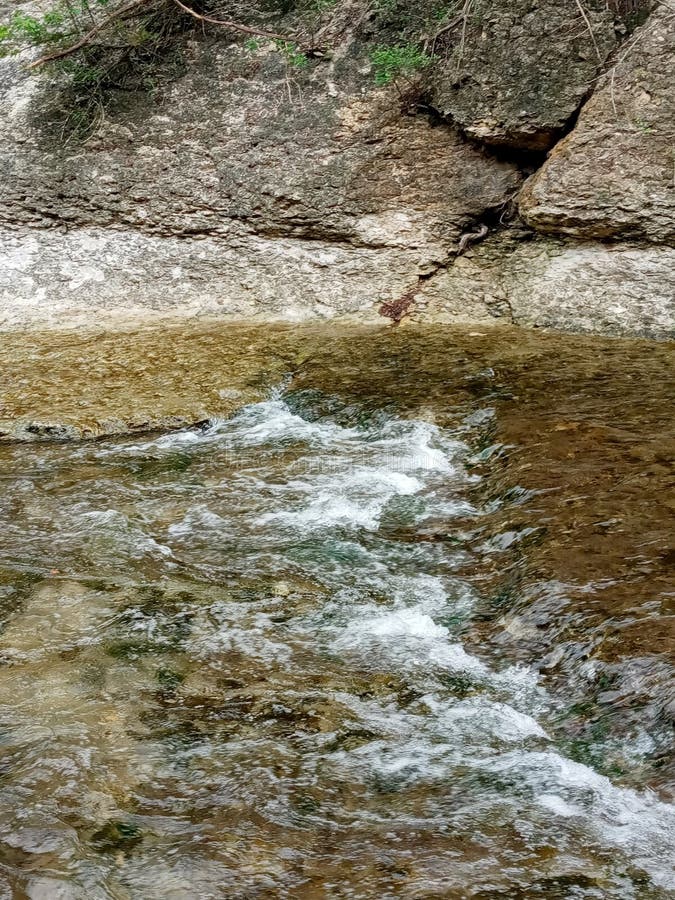 Clear running river stock image. Image of rock, formation - 227693705