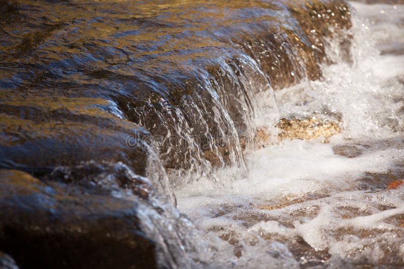 Clear running water stock image. Image of rocks, waterfalls - 165749485