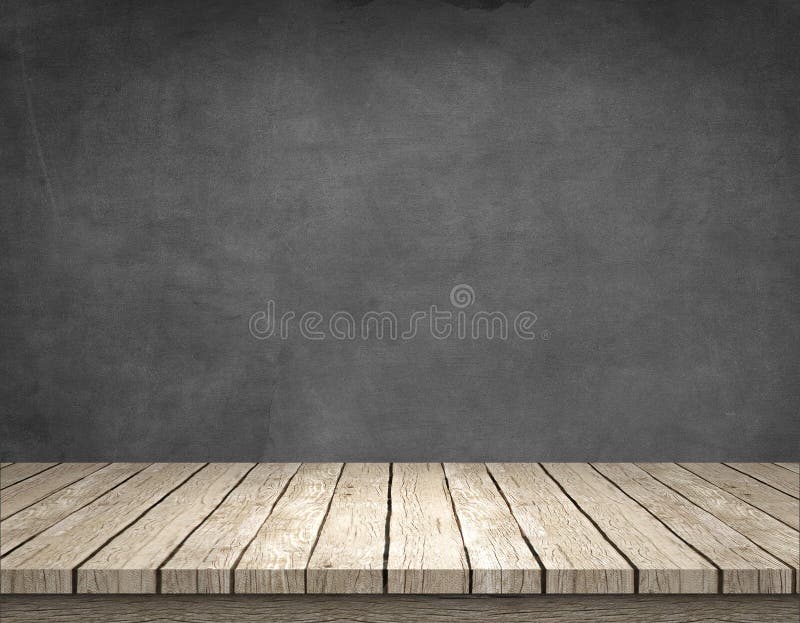 Clear Rustic Wooden Table with Grey Background Stock Photo - Image of ...