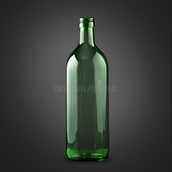 A Clear, See-through Green Glass Bottle Stock Illustration ...