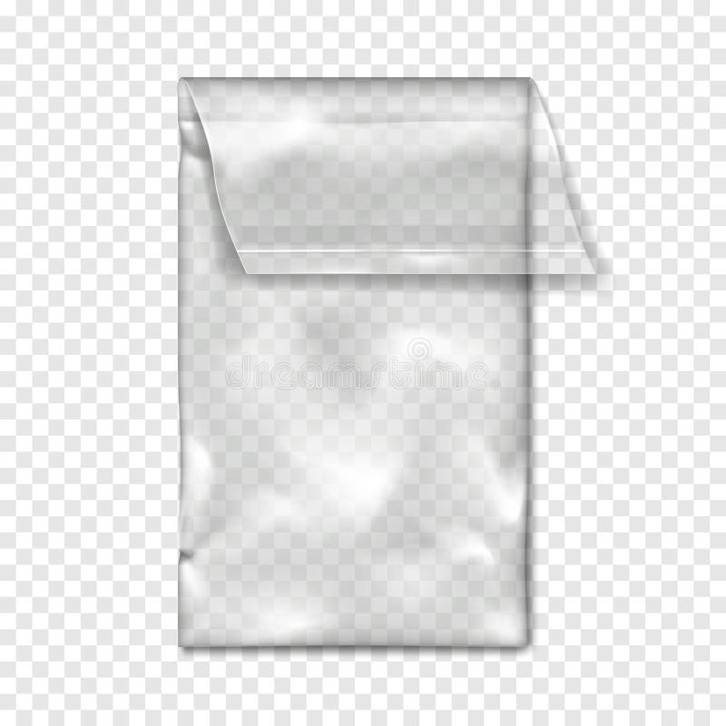 Clear Rectangular Label Sticker Roll on Transparent Background Vector ...