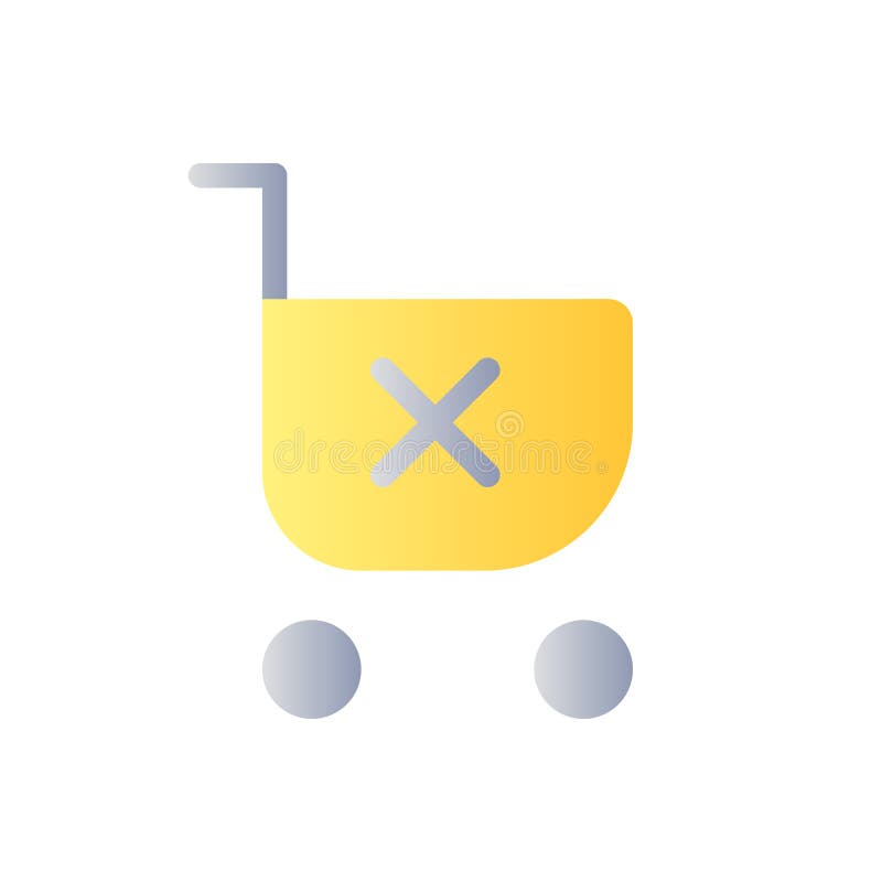 Clear Shopping Cart Flat Gradient Color Ui Icon Stock Vector ... Clear Shopping Cart Flat Gradient Color Ui Icon Stock Vector ...