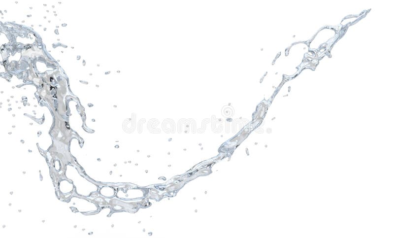 Clear side water splash stock photo. Image of render - 92772446