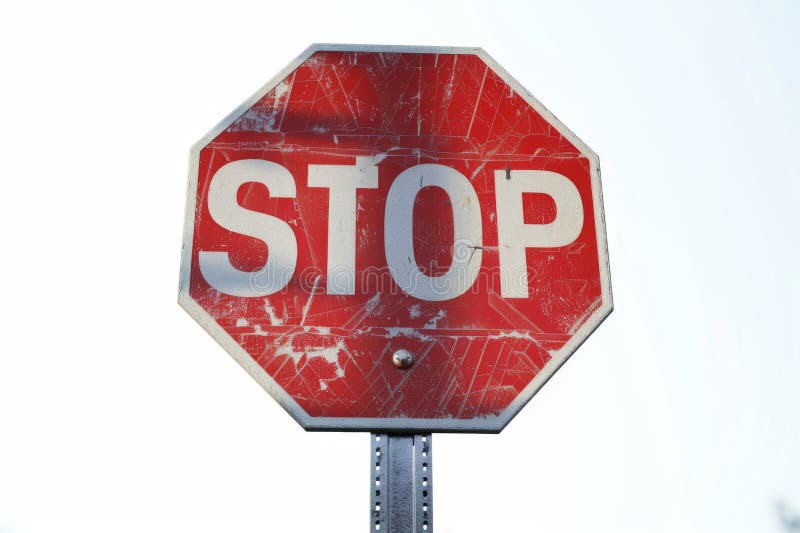 Stop Ahead Road Sign stock illustration. Illustration of caution ...