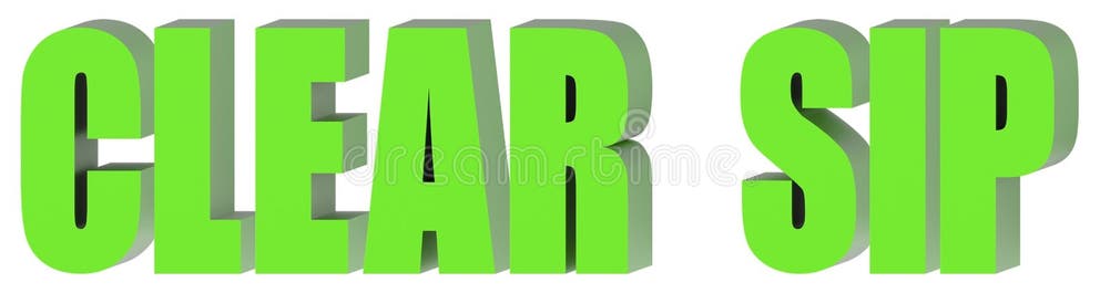 Clear Sip - 3d Text , 3d Render Stock Illustration - Illustration of ...