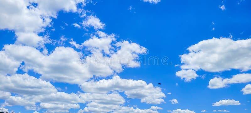 Clear Sky with Beautiful Clouds in Summer Afternoon Stock Image - Image ...