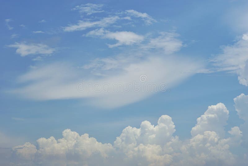 Clear Sky and Clouds in Afternoon Light for Background. Stock Photo ...