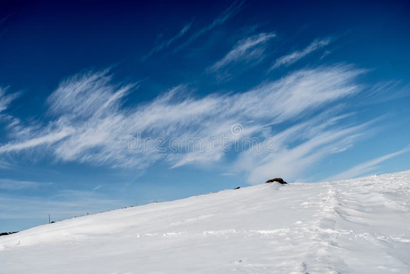 Clear Sky on a Cold Winter Day Stock Image - Image of cold, covered ...