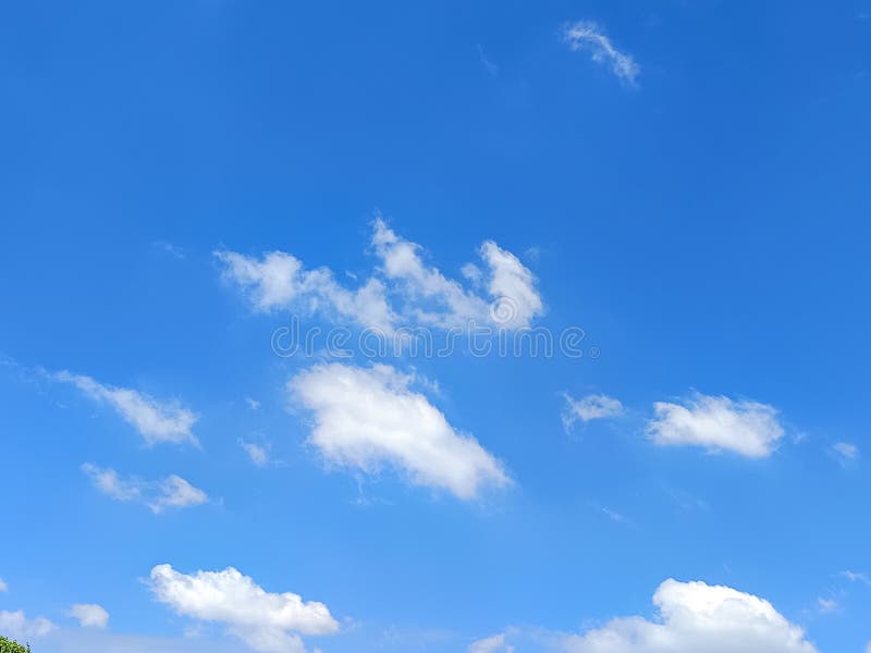 A Clear Sky with a Dominant Blue Color. Stock Photo - Image of bright ...