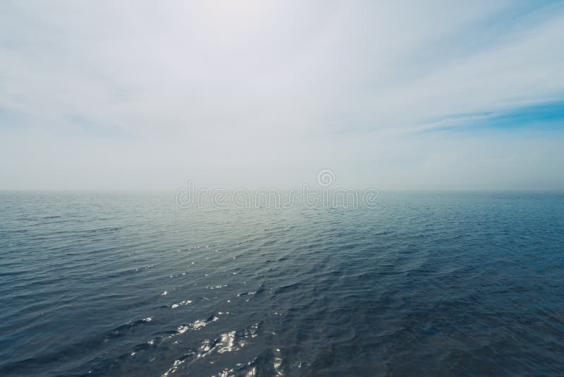 Clear Sky and Empty Blue Sea. Clear Quiet Ocean. Stock Image - Image of ...