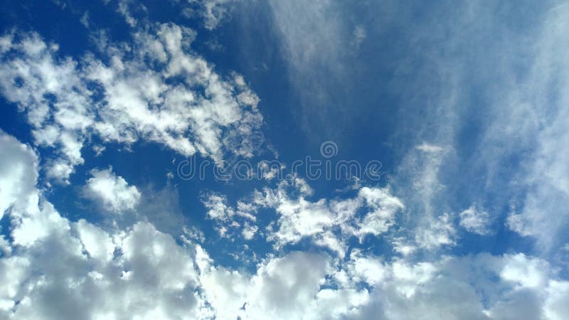 Clear Sky with Few White Clouds Stock Image - Image of clouds, nature ...