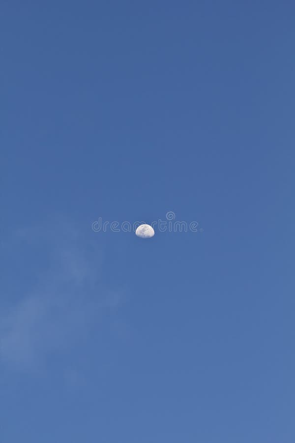 Clear sky with moon stock photo. Image of daylight, single - 39160618